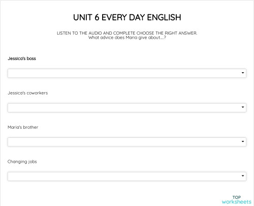 ROADMAP A1 UNIT 3C: ADJECTIVES. Interactive worksheet | TopWorksheets