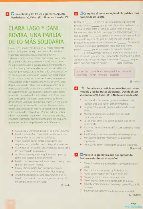 5. La identidad regional en España 90. Ficha interactiva | TopWorksheets