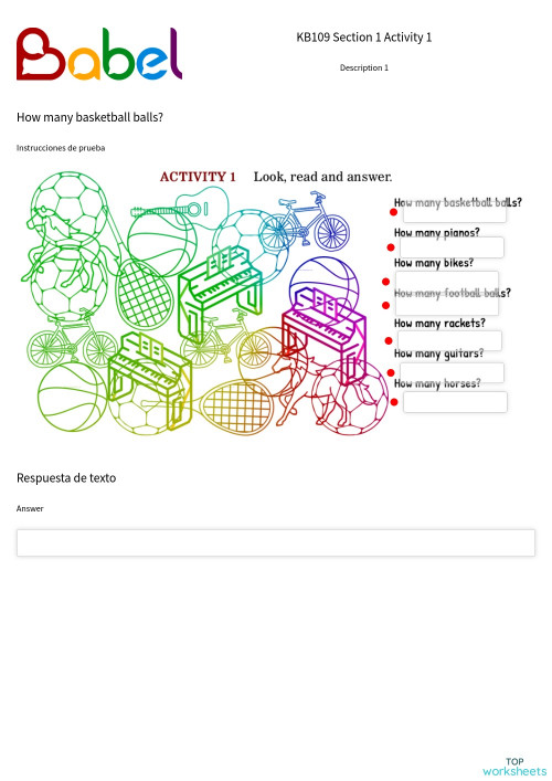 KB109 Section 1 Activity 1. Interactive worksheet | TopWorksheets