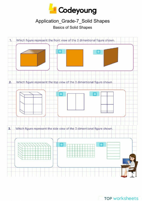 Basics of Solid Shapes Application. Interactive worksheet | TopWorksheets