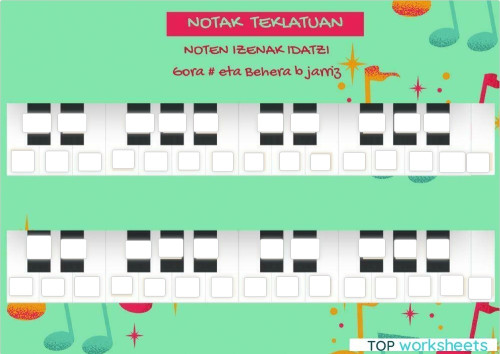 Notak Teklatuan. Interactive worksheet | TopWorksheets