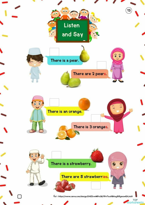 listen and say. Interactive worksheet | TopWorksheets