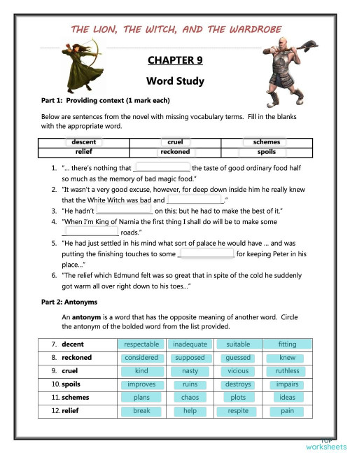 Chapter 9 Extra Activities. Interactive worksheet | TopWorksheets