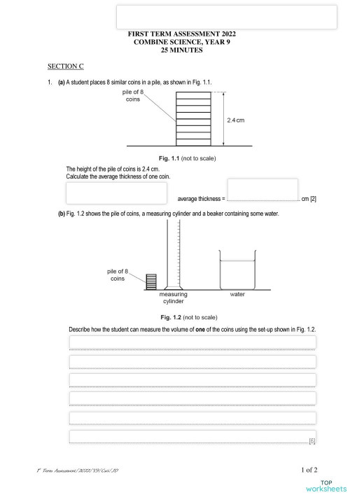 March Test Section C. Interactive worksheet | TopWorksheets