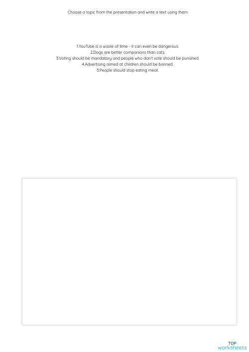 Writing ( introductory phrases). Interactive worksheet | TopWorksheets