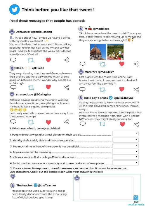 KET - TEST 4 - READING. Interactive worksheet | TopWorksheets