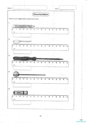 Measuring Objects Y2. Interactive worksheet | TopWorksheets