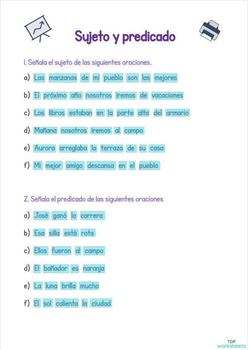 IDENTIFICAR GRUPOS. Ficha interactiva | TopWorksheets