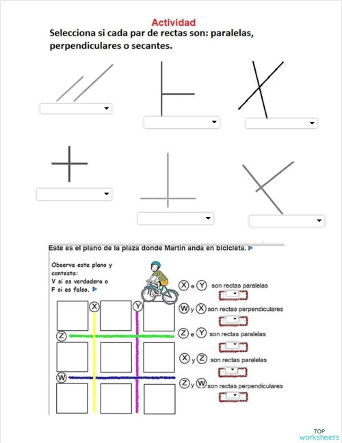 Lineas Paralelas Y Perpendiculares Ficha Interactiva Paralelas Y Image
