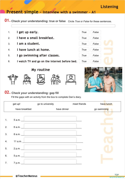 Listening: interactive worksheets and online exercises | TopWorksheets
