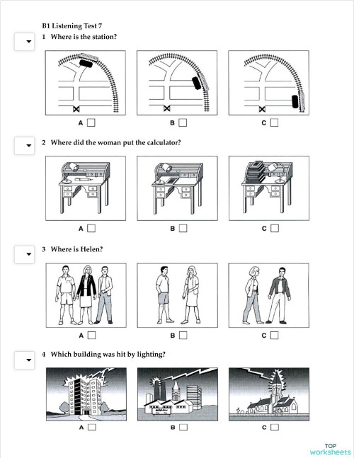 B1 Listening Practice_Test_Part 1 2 (Form). Interactive worksheet ...