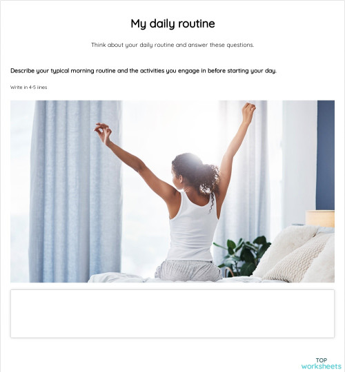My daily routine. Interactive worksheet | TopWorksheets