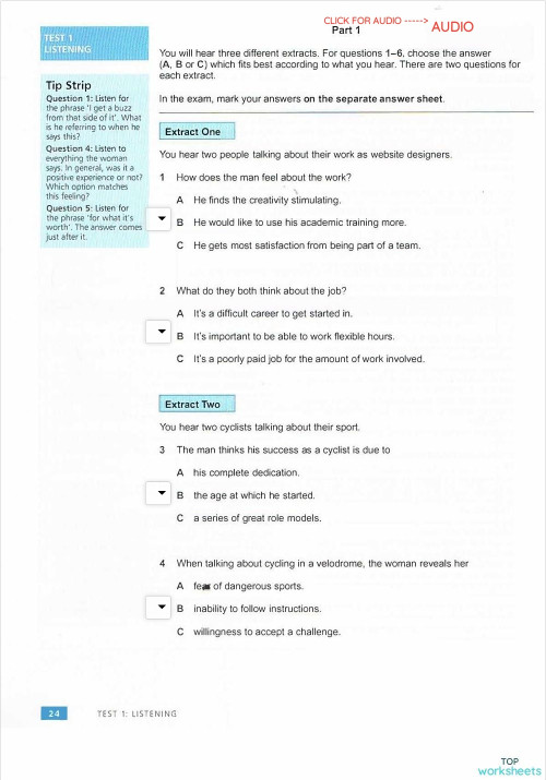 C1 Advanced listening #1. Interactive worksheet | TopWorksheets