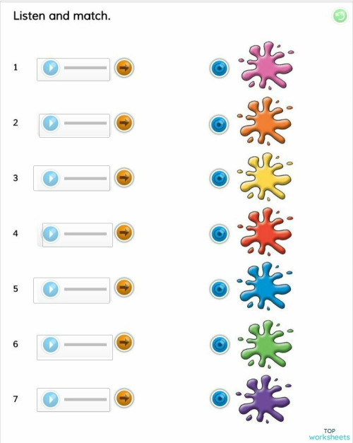My favourite colours. Interactive worksheet | TopWorksheets