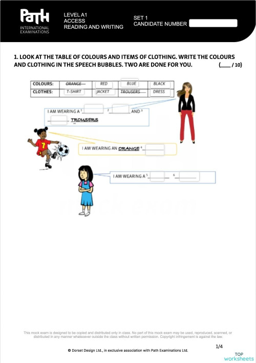 Path Examination Practice. Interactive worksheet | TopWorksheets