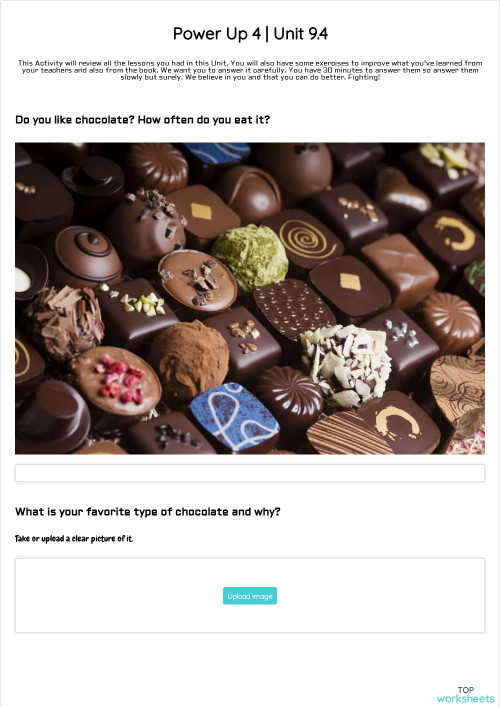 Power Up 4 | Unit 9.4. Interactive worksheet | TopWorksheets