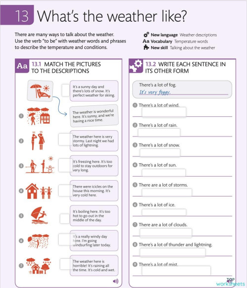 What's the weather? 4. Interactive worksheet | TopWorksheets