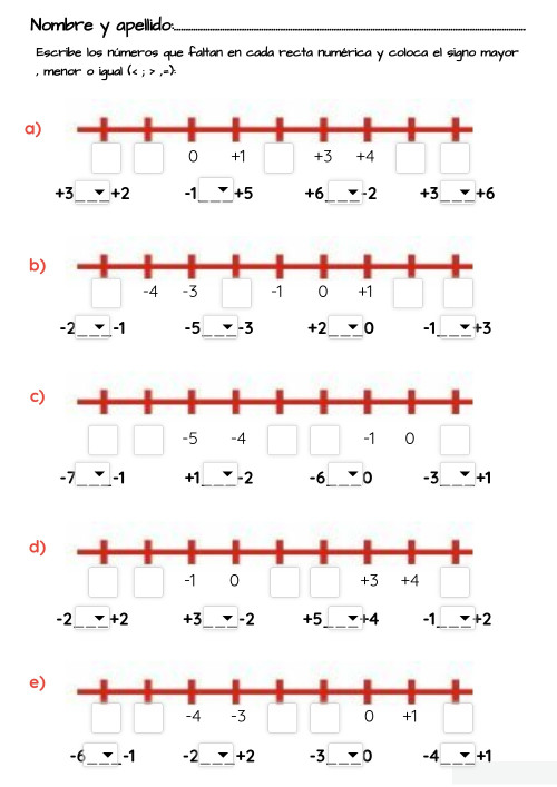 tarea 2 , num enteros. Ficha interactiva | TopWorksheets