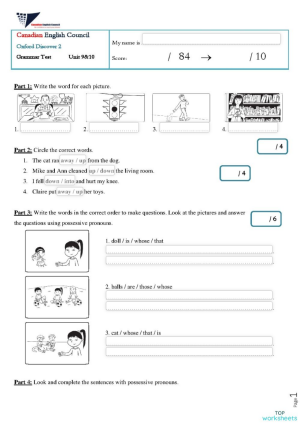 D2_Grammar Test_Unit 9&10. Interactive worksheet | TopWorksheets