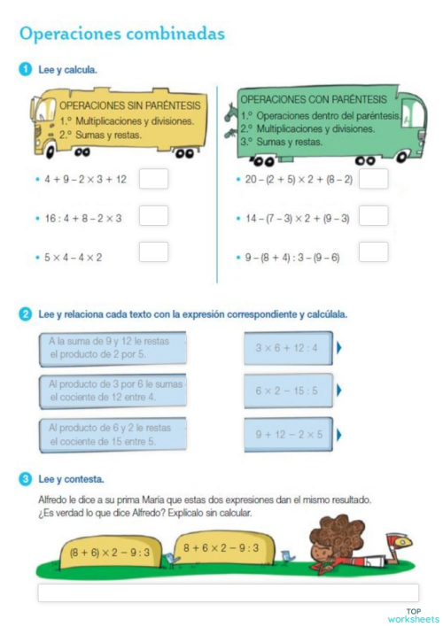 Operaciones Combinadas Ficha Interactiva Y Descargable Puedes Hacer