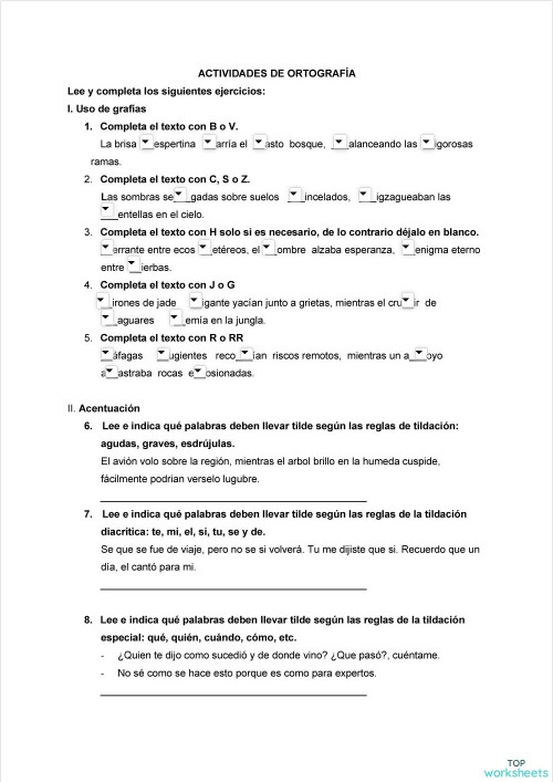 Palabras con CC. Ficha interactiva | TopWorksheets