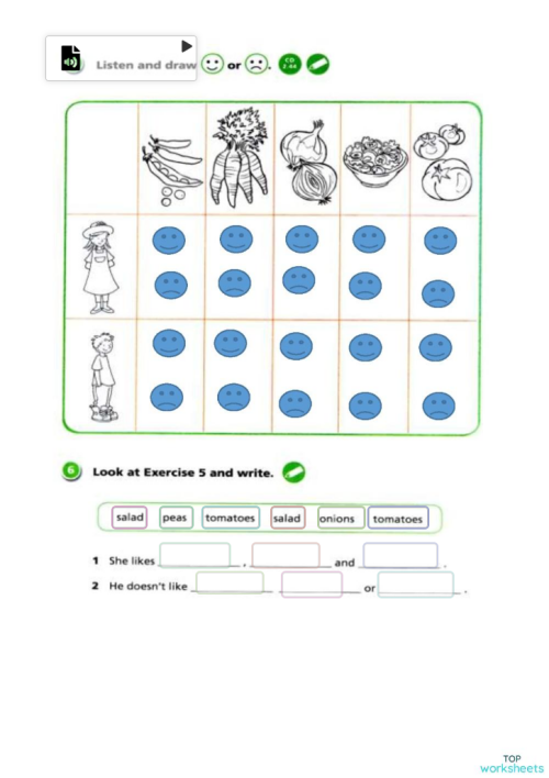 words from the box. Interactive worksheet | TopWorksheets