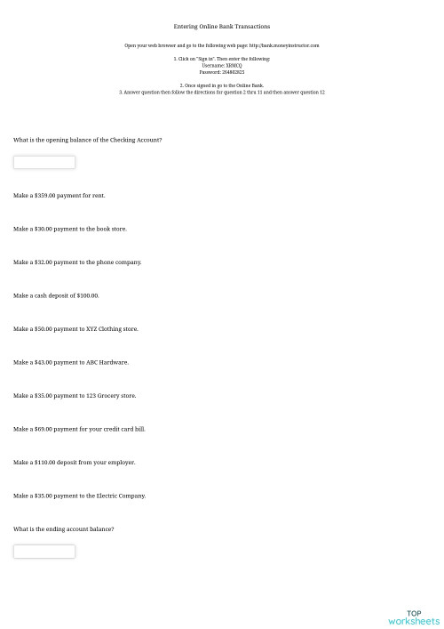 Money: interactive worksheets and online exercises | TopWorksheets