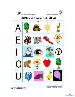 letra inicial. Ficha interactiva | TopWorksheets