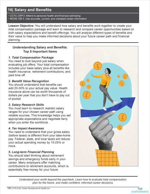16 | Salary & Benefits - Written Material for Worksheets. Interactive ...