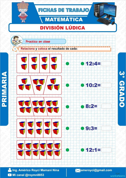 DIVISIÓN (1). Ficha interactiva | TopWorksheets