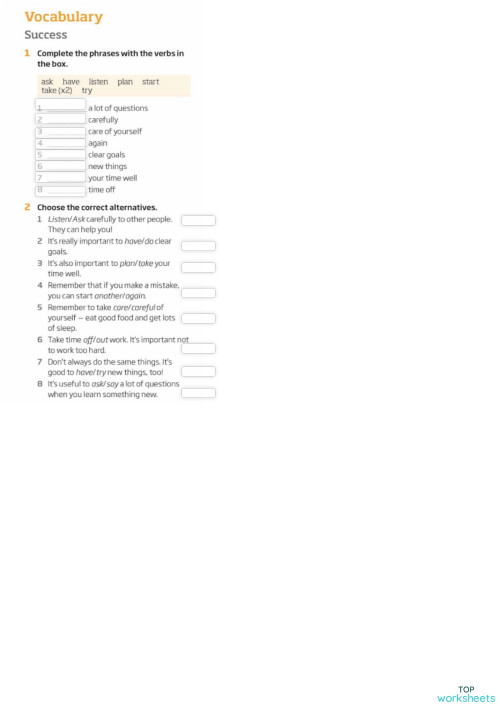 a2+ roadmap 1b. Interactive worksheet | TopWorksheets