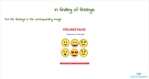 in finding of feelings. Interactive worksheet | TopWorksheets