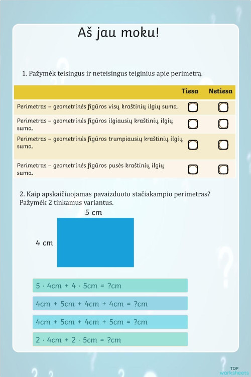 Matematika: interactive worksheets and online exercises | TopWorksheets