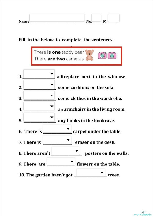 There is /There are. Interactive worksheet | TopWorksheets
