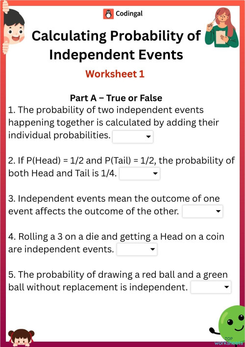 M_G07M20L70_WC01_Calculating Probability of Independent Events. Interactive worksheet ...