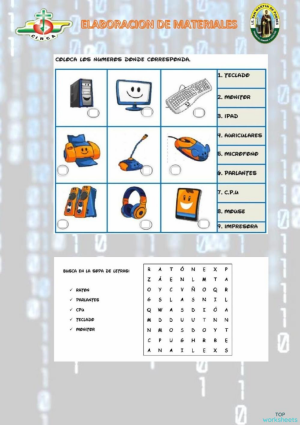 ELABORACIÓN DE MATERIALES TIC. Ficha interactiva | TopWorksheets