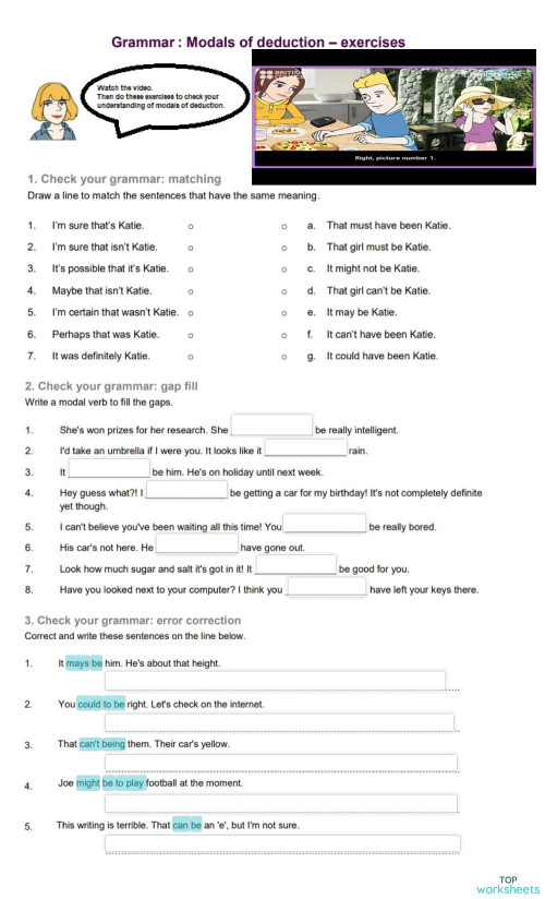 ACTIVITY 1 (SECOND TERM)- MODALS OF DEDUCTION. Interactive worksheet ...