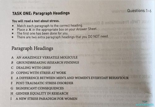 C1 Test 4 -Task1.3 and writing. Interactive worksheet | TopWorksheets