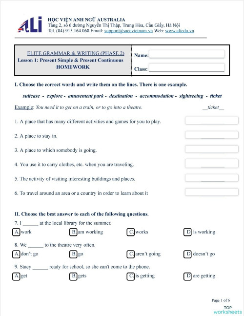 FINAL TEST - A6. Interactive worksheet | TopWorksheets