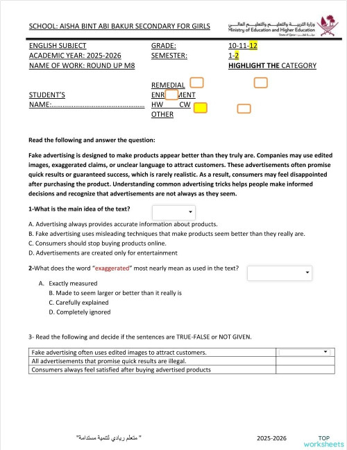 READING STATION. Interactive worksheet | TopWorksheets