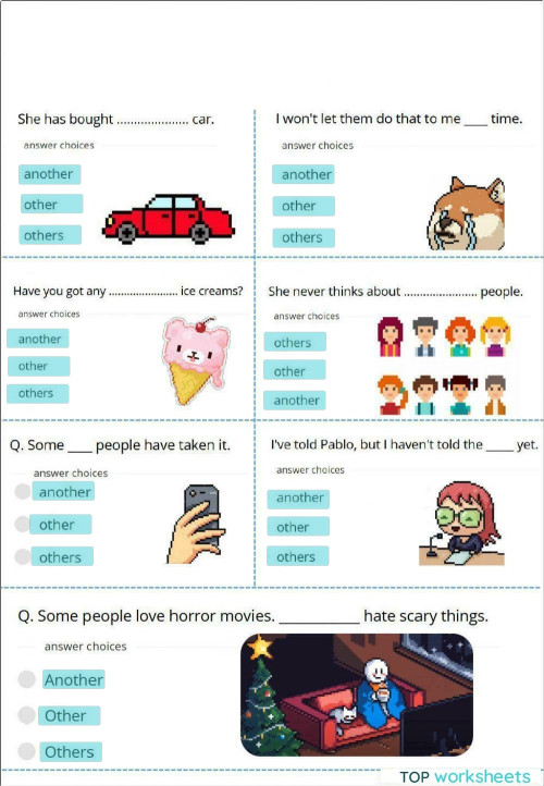Other-another-others. Interactive worksheet | TopWorksheets