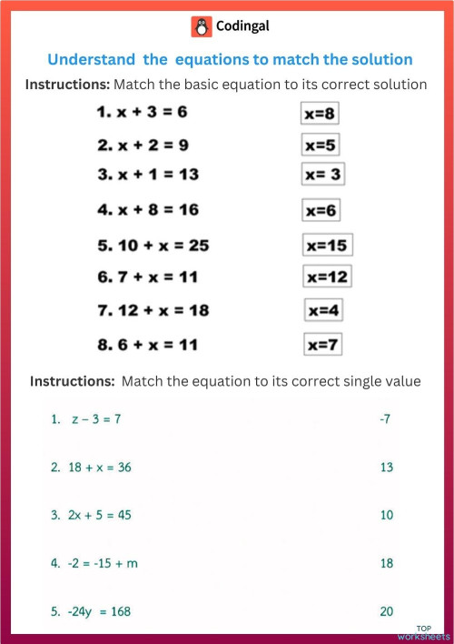 M_G06M08L33_WC02_Solving_Simple_Equations_2. Interactive worksheet ...