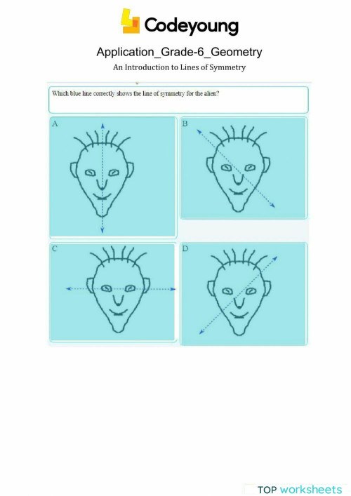 An Introduction to Lines of Symmetry Application. Interactive worksheet ...