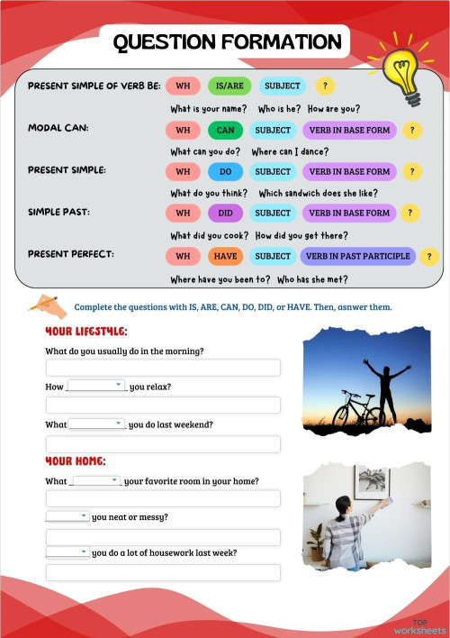 QUESTION FORMATION. Ficha interactiva | TopWorksheets