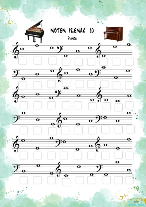 2. Maila PIANOA 10. Interactive worksheet | TopWorksheets