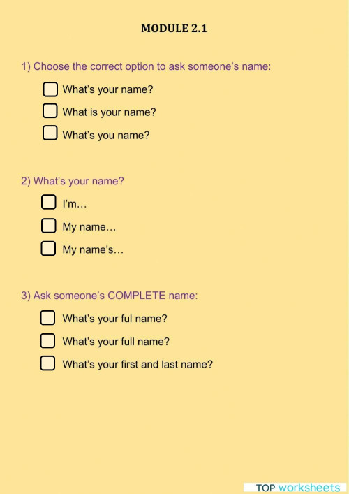 Introductions. Interactive worksheet | TopWorksheets