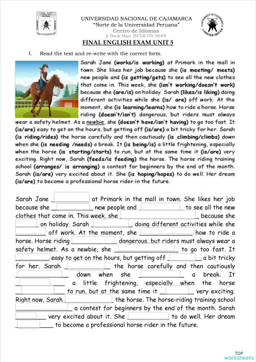 SS16 - HW Reading 2. Interactive worksheet | TopWorksheets