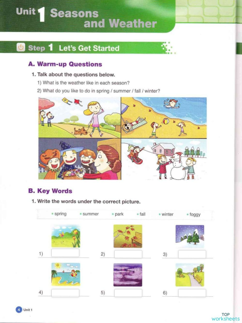 Step by step listening 2 (unit 1). Bài tập tương tác | TopWorksheets