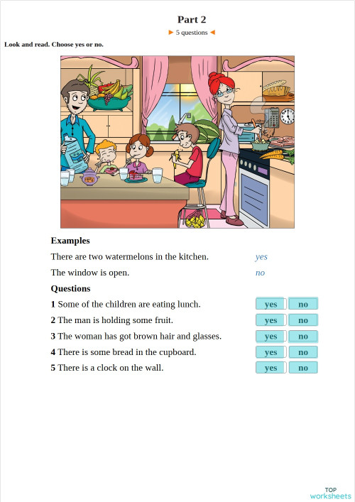 Reading comprehension A1. Interactive worksheet | TopWorksheets