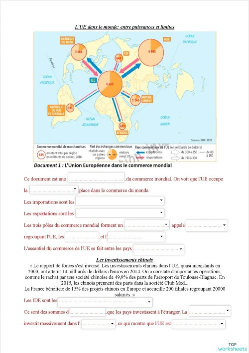 Géographie : fiches interactives et exercices en ligne | TopWorksheets